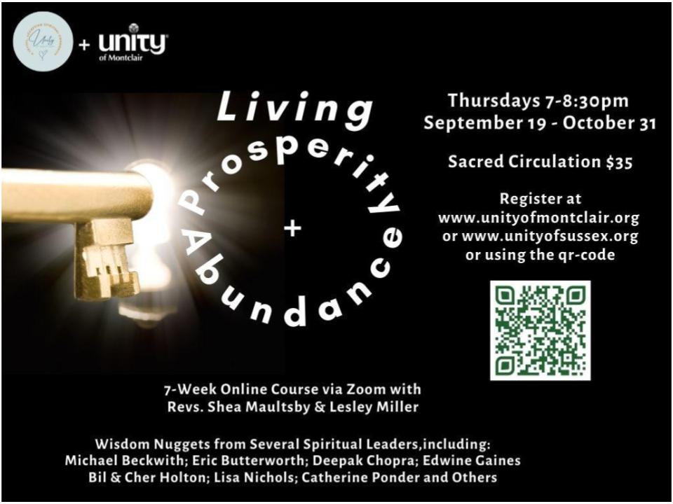 Living Prosperity and Abundance | Unity of Montclair
